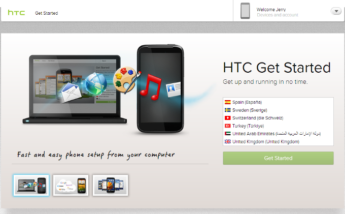 HTC's 'Get Started' helps you set up your new Sense device from a ...