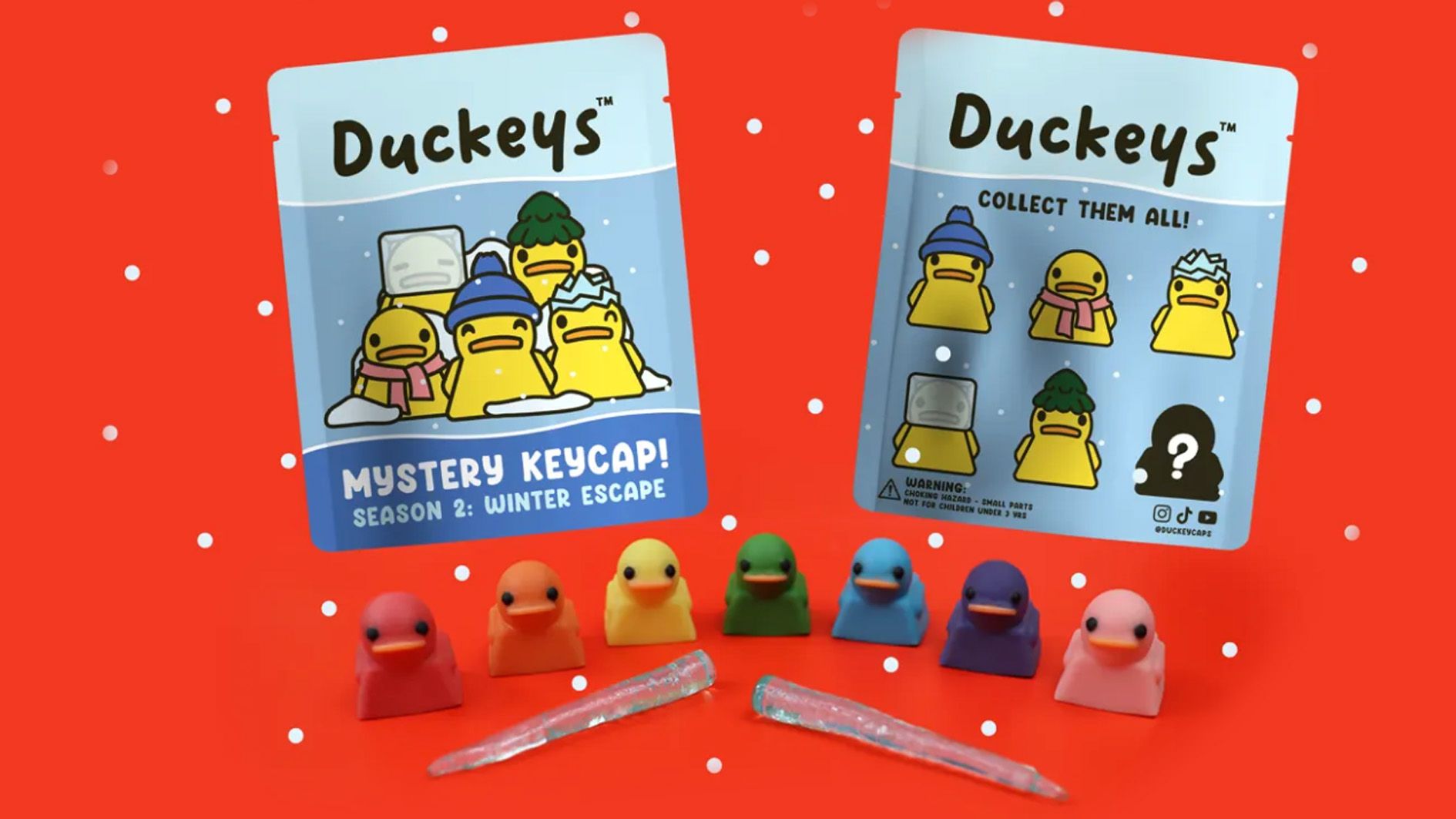 Welcome a rainbow of quacking ducks to your keyboard these holidays ...