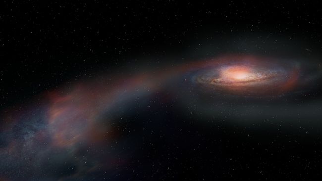 Tug-of-war between galaxies created a tail of whipped-away stars | Space