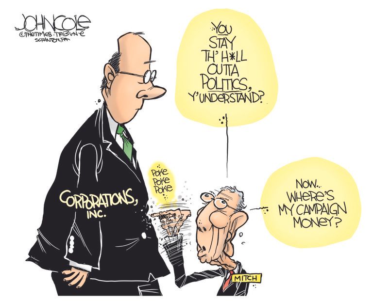 7 Brutally Funny Cartoons About Mitch Mcconnells Corporate Hypocrisy