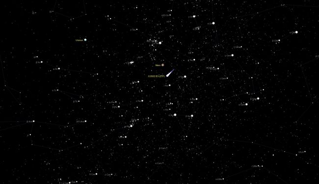 See the green comet near Mars in the night sky this week | Space