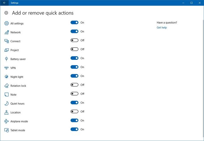 How to organize Windows 10 Action Center Quick actions buttons ...
