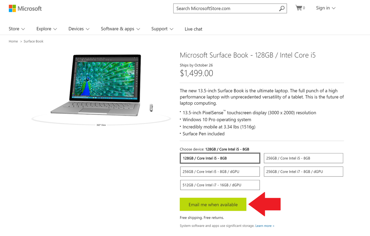 All Surface Books now out-of-stock from the Microsoft Store for ...