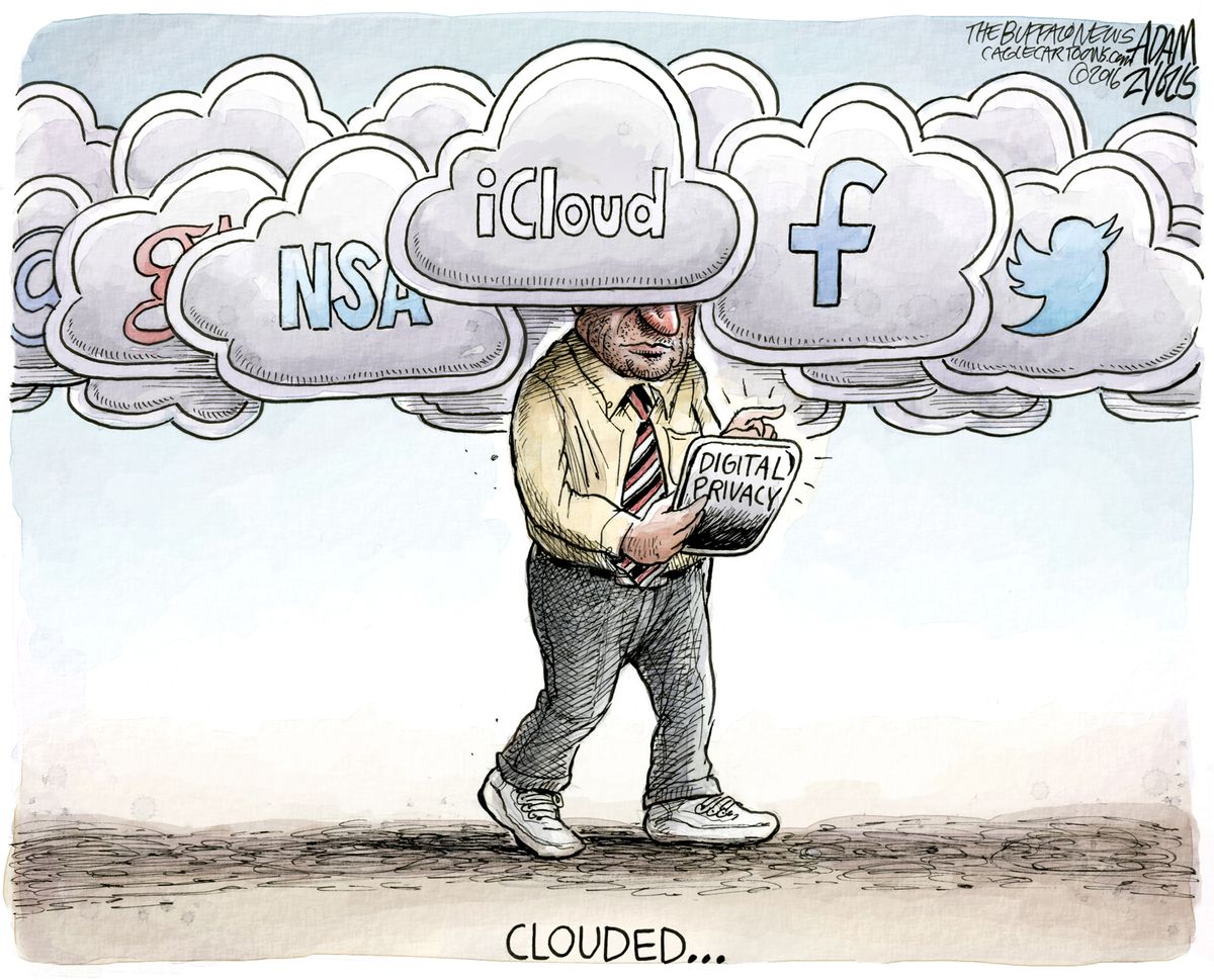 Editorial Cartoon U.S. Digital Privacy 2016 | The Week