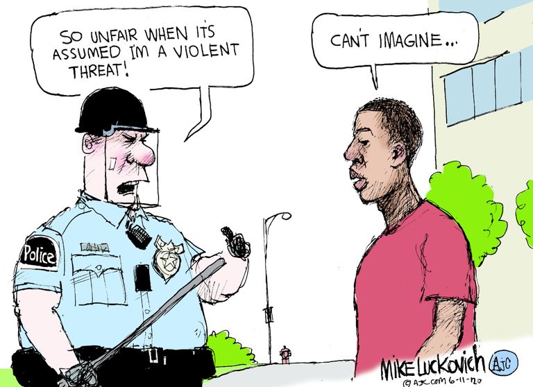 Editorial Cartoon U.S. police racism prejudice | The Week