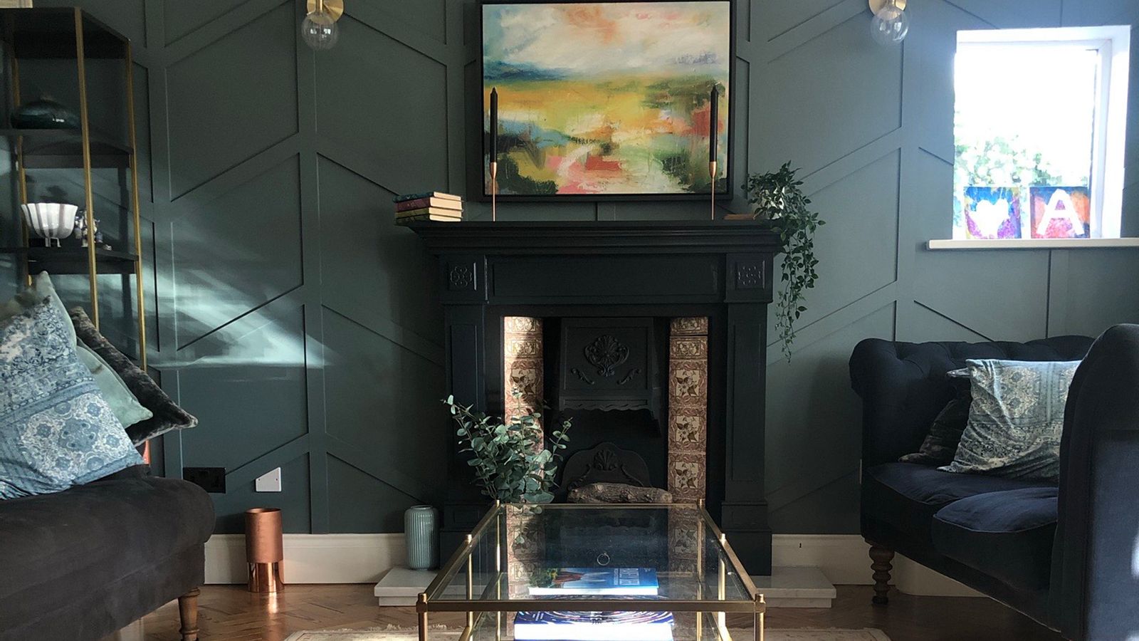 Before and after: This DIY living room panelling is sophisticated and ...