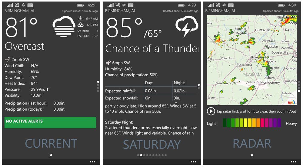 My Top Windows Phone Weather Apps | Windows Central