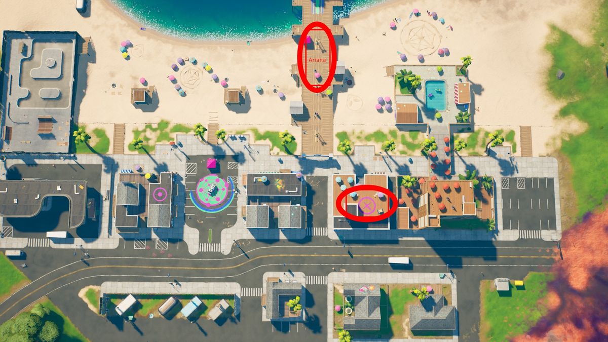 Collect a record and place in a turntable in Fortnite: Ariana Grande ...