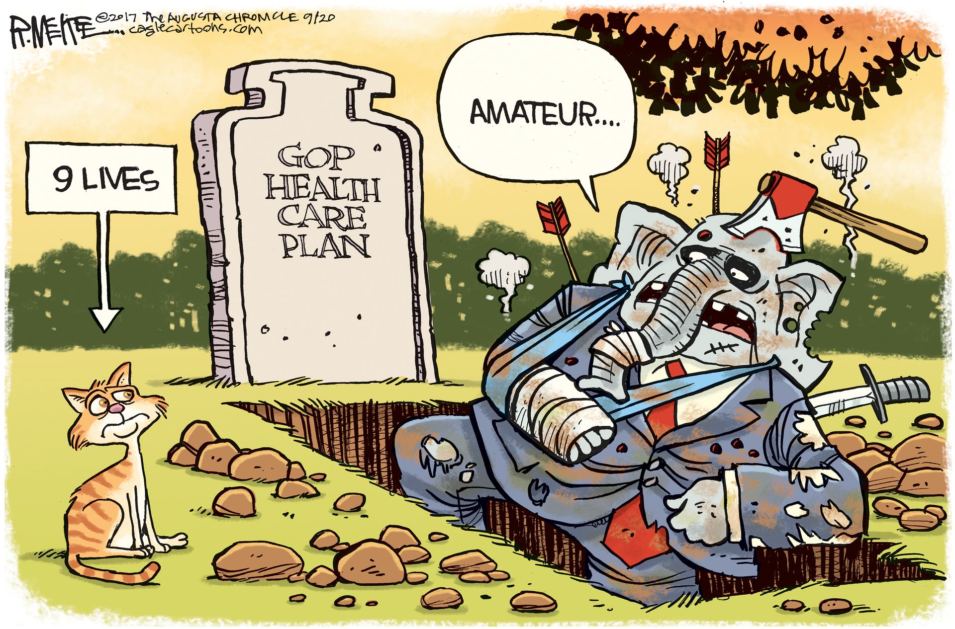 Political cartoon U.S. Obamacare repeal GOP | The Week
