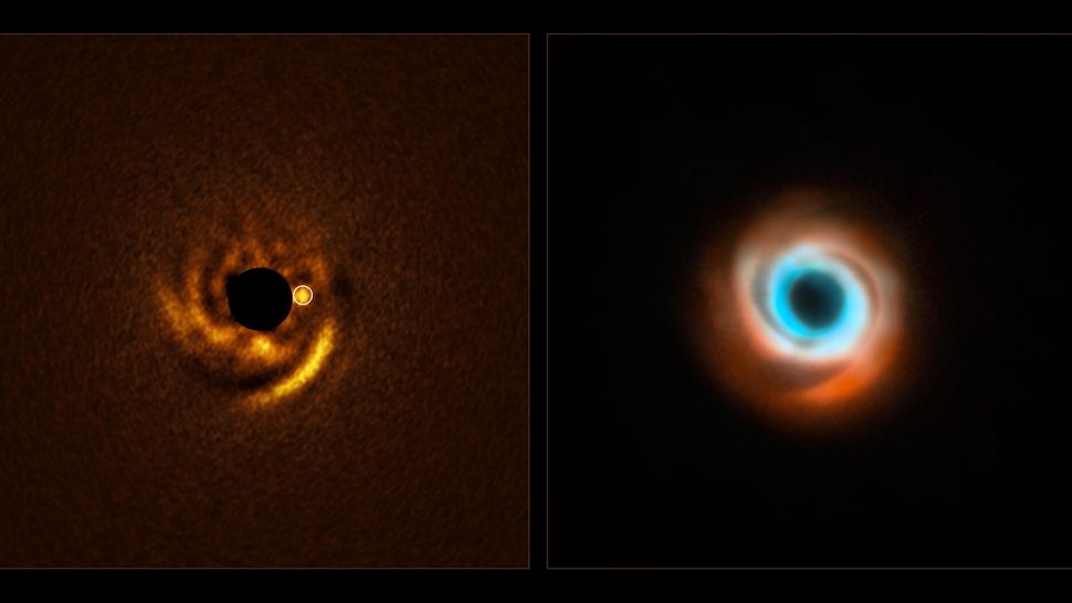 Astronomers witness a newborn planet emerging from the dust around a ...