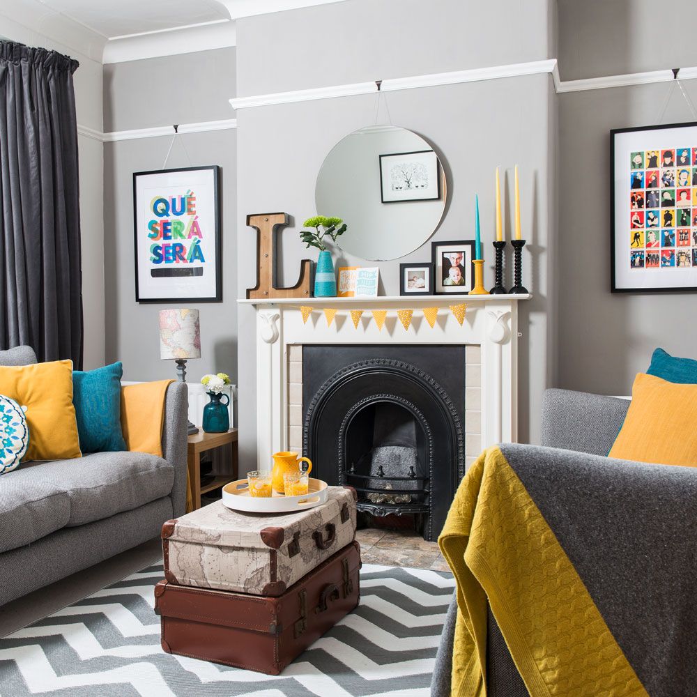 Yellow and grey living room ideas to suit all styles | Ideal Home