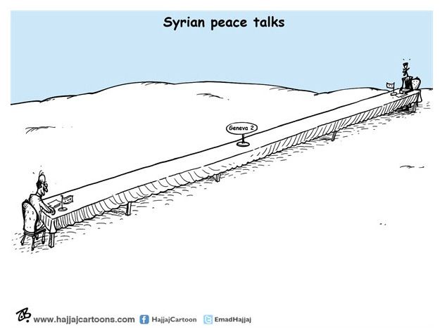 Political cartoon Syria peace talks | The Week