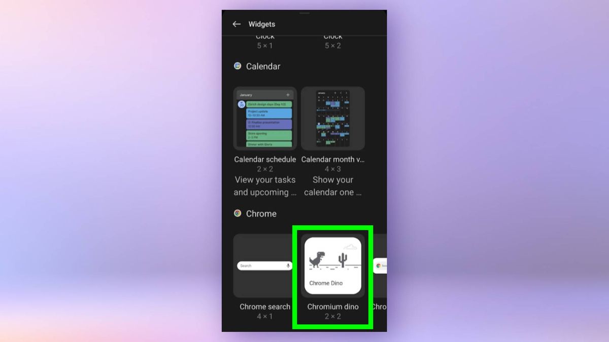 How to add the Chrome dinosaur game widget to Android | Tom's Guide