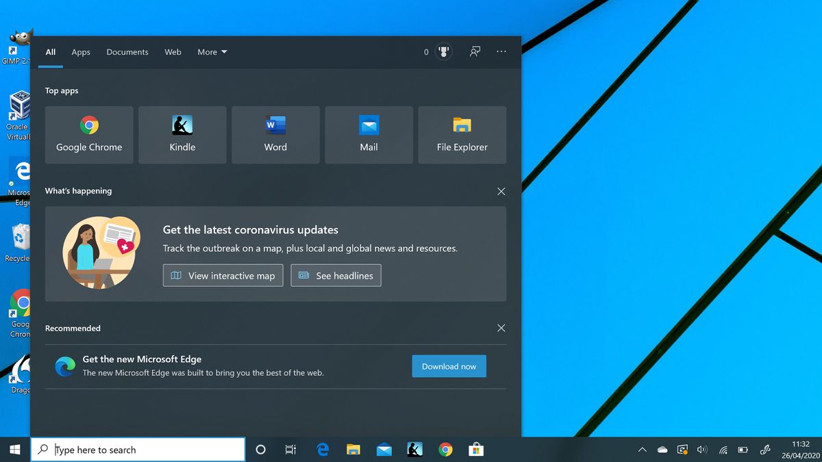 Windows 10 now has ads for Edge browser in its search box – is ...