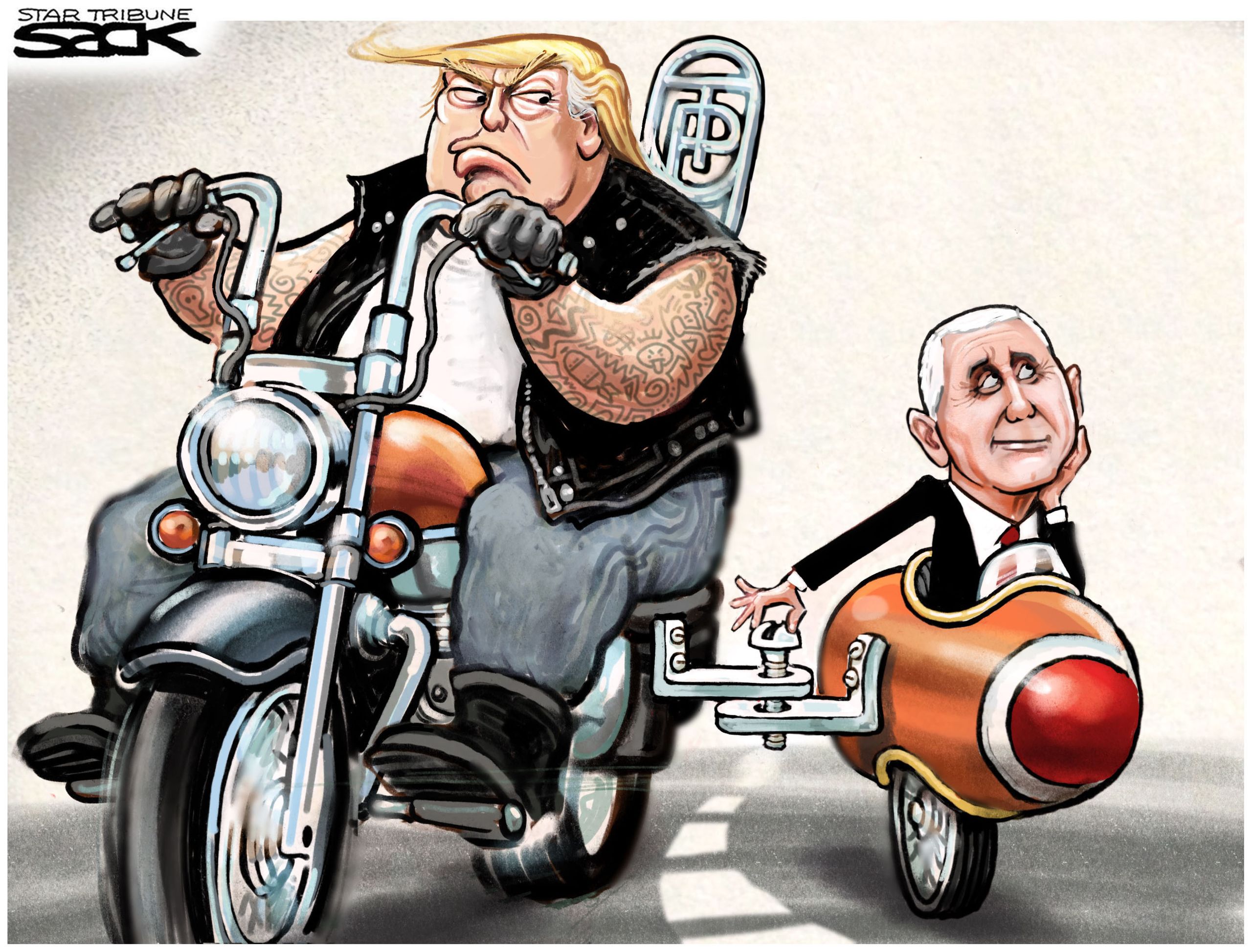 Political cartoon U.S. Trump Pence 2020 presidential campaign | The Week