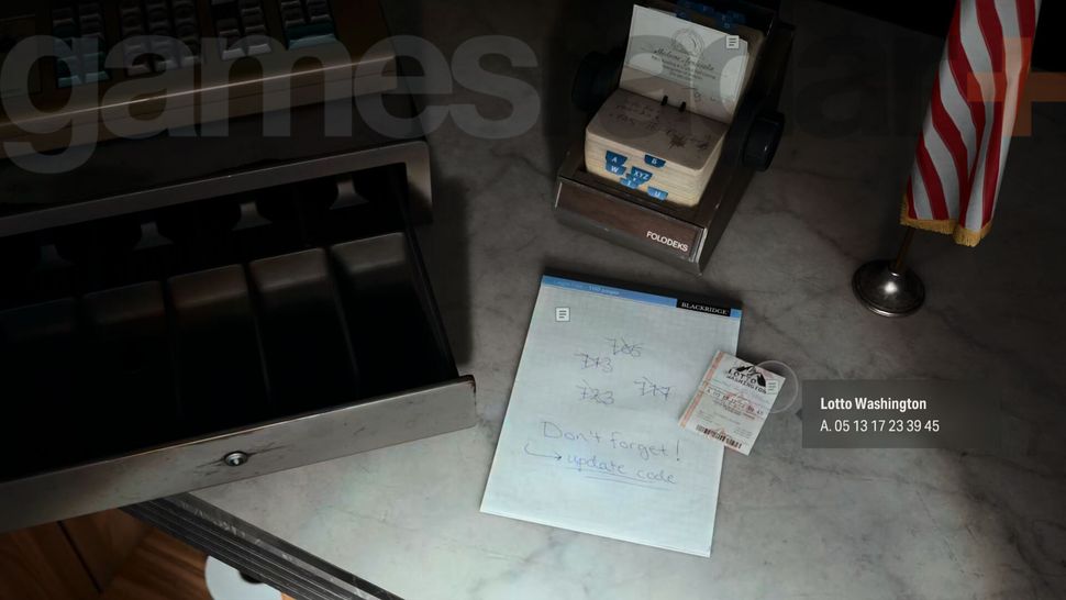 Alan Wake 2 shotgun code location | GamesRadar+