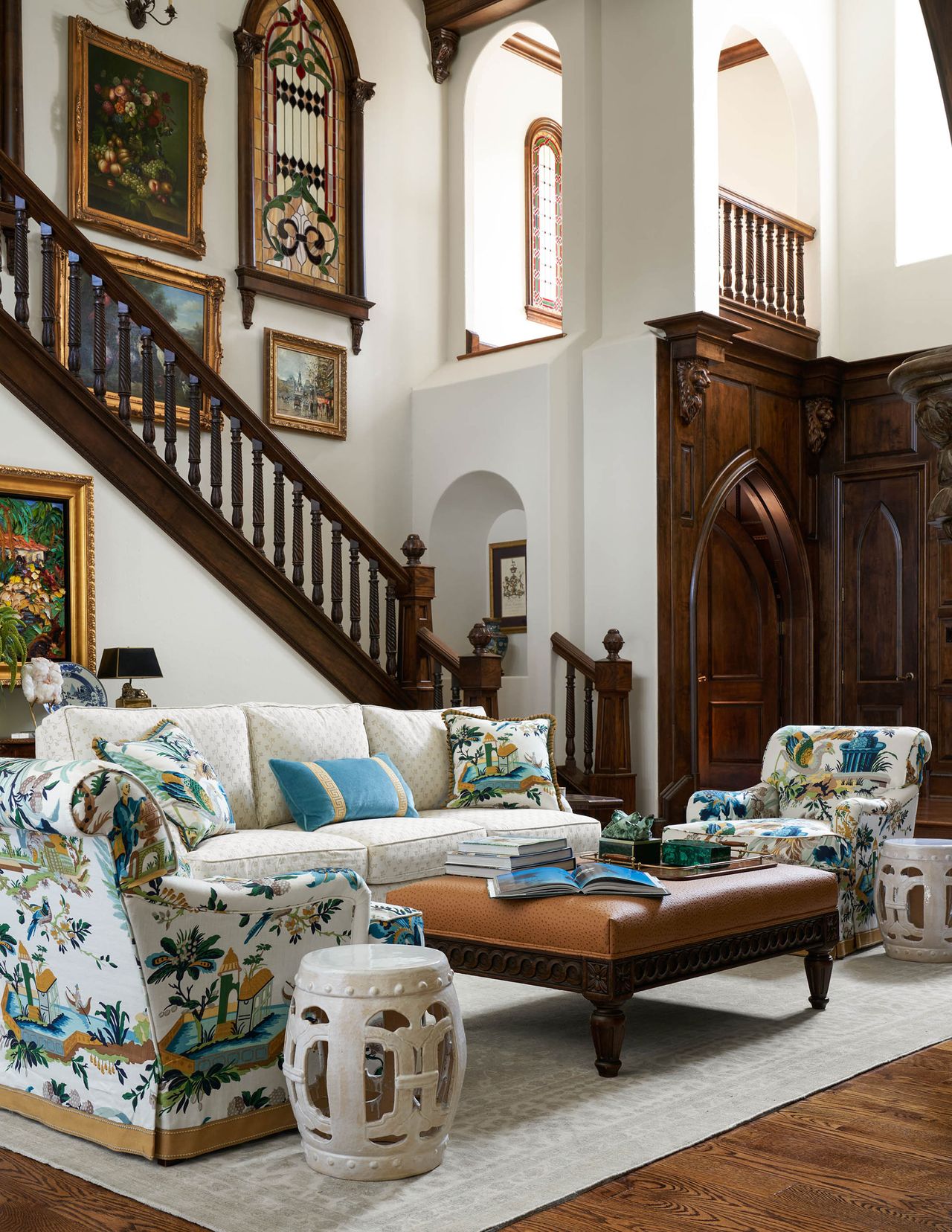 Bright, bold patterns have updated this traditional home | Homes and ...