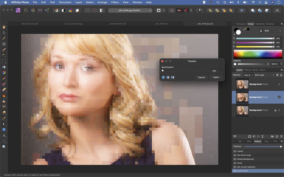 Create glitch photo effects for your portraits in Affinity Photo ...
