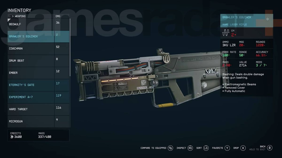 Starfield weapons, mods and damage types explained | GamesRadar+