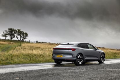 The Polestar 4 pulls into view, bristling with sensors and an excellent ...