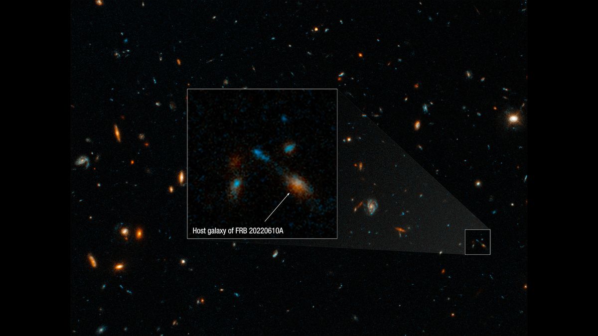 Hubble tracks farthest and most powerful fast radio burst back to 'blob' of 7 galaxies | Live ...