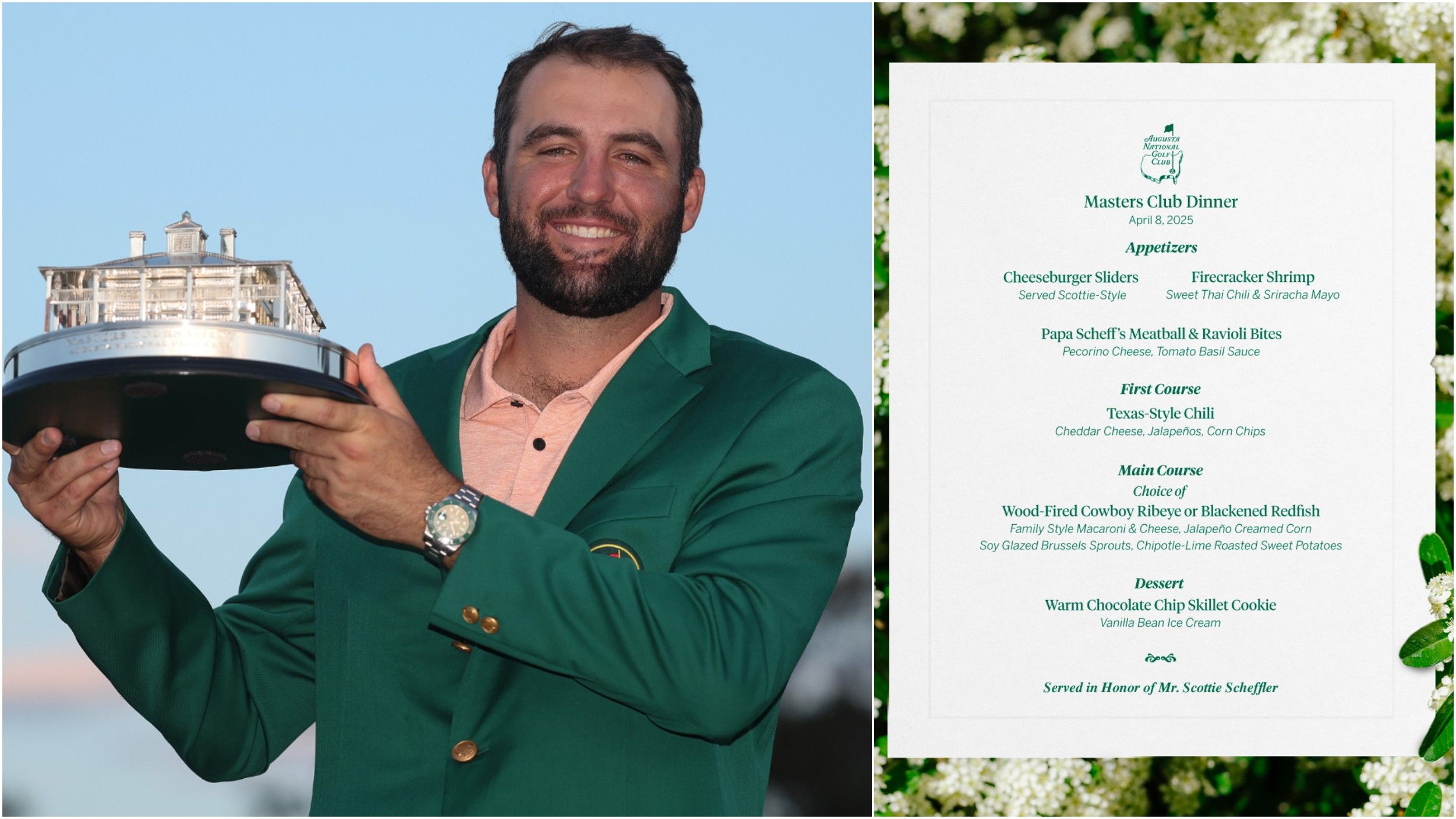 Scottie Scheffler Explains 2025 Masters Champions Dinner Menu | Golf ...