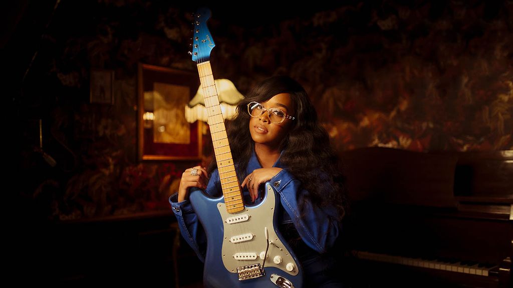 Fender gives the signature H.E.R. Strat a limited edition Blue Marlin ...