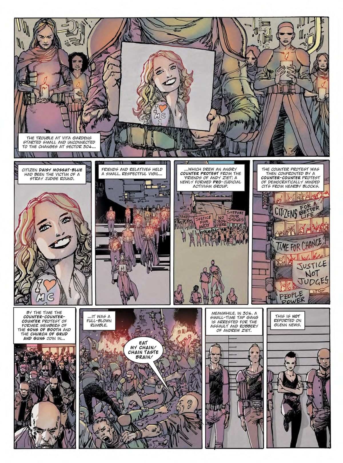 Judge Dredd just tackled "defund the police" in an instant classic ...