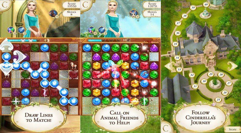 Disney releases Cinderella Free Fall matching game for Android ...