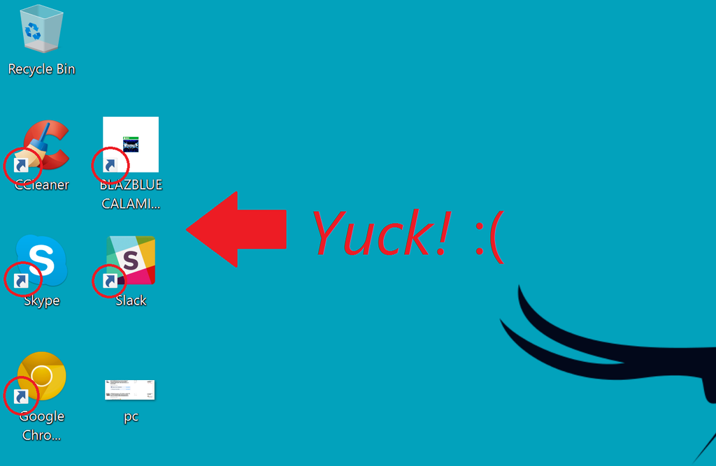 How to get rid of app shortcut arrows on the Windows 10 desktop ...