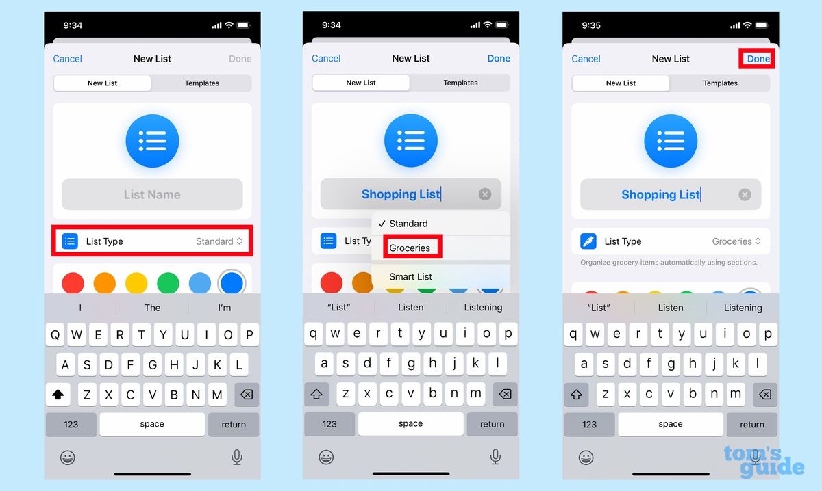 How to create a grocery list in Reminders on your iPhone or iPad | Tom ...