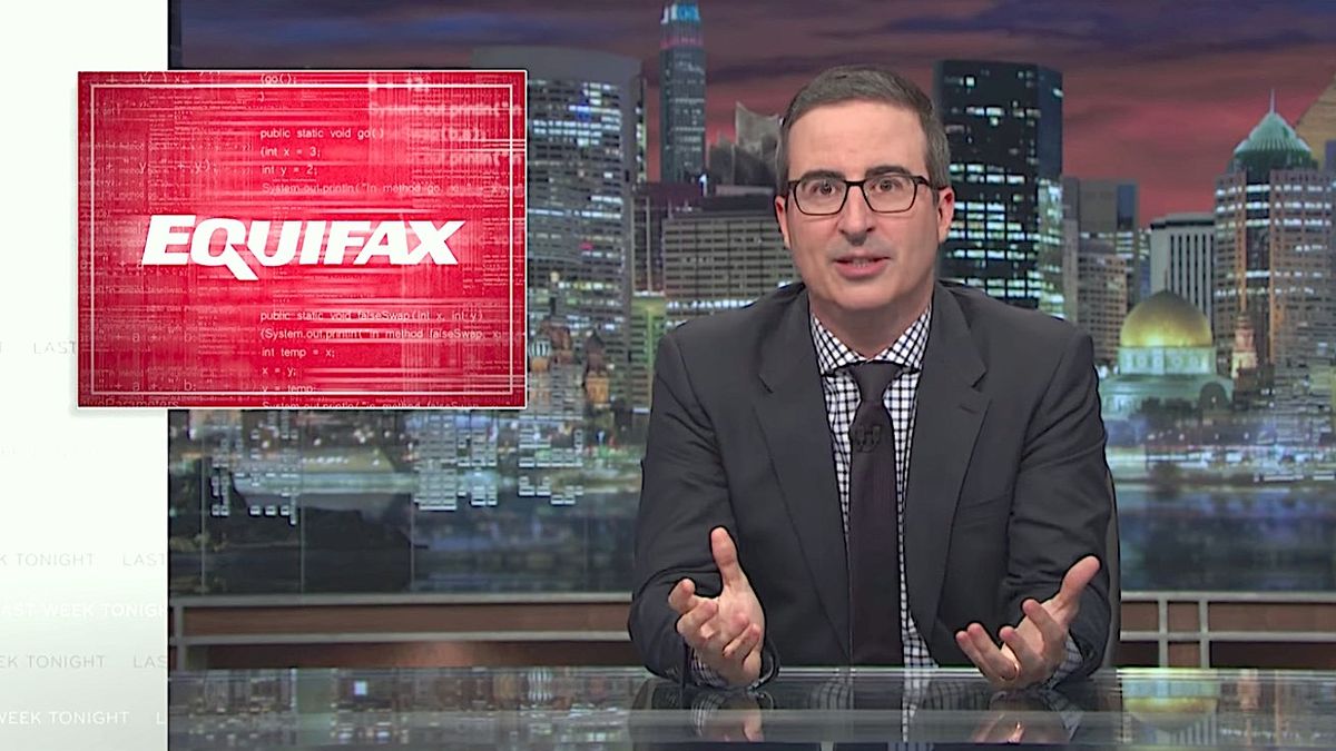 John Oliver is super angry about the Equifax breach, offers one thing ...