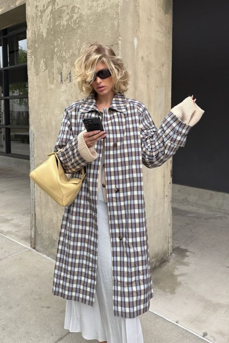 Why a Checked Trench Coat Belongs in Your Autumn Wardrobe (Now and ...