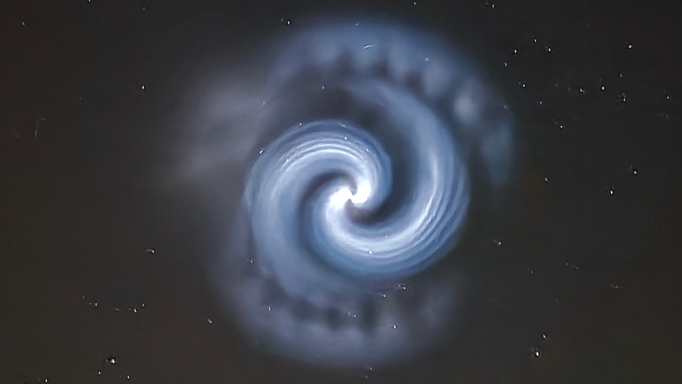 Mysterious blue spiral spotted over European skies. What was it ...