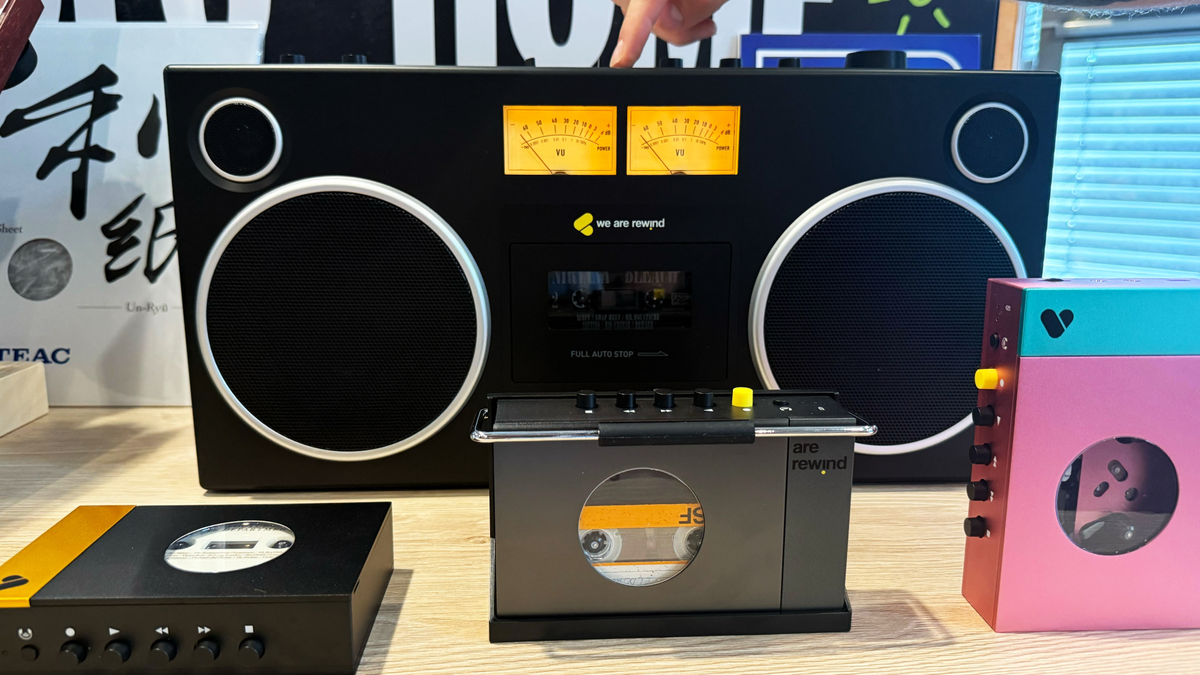 I just went hands-on with this retro boom box that's also an amp ...