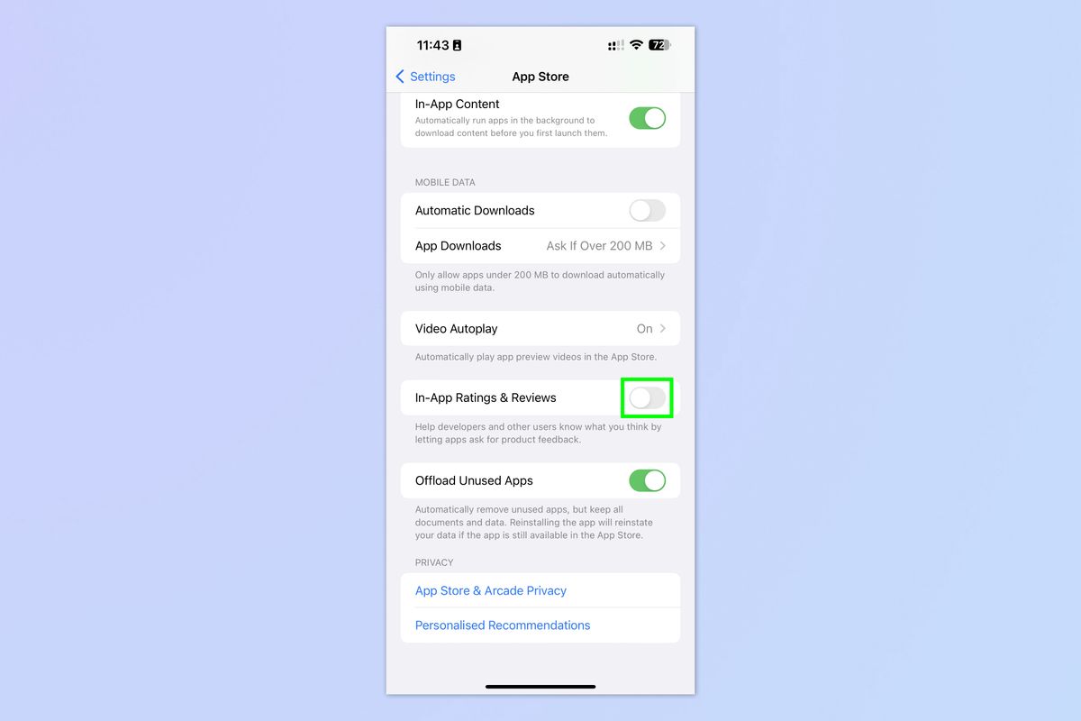 How to disable app ratings pop ups on iPhone | Tom's Guide