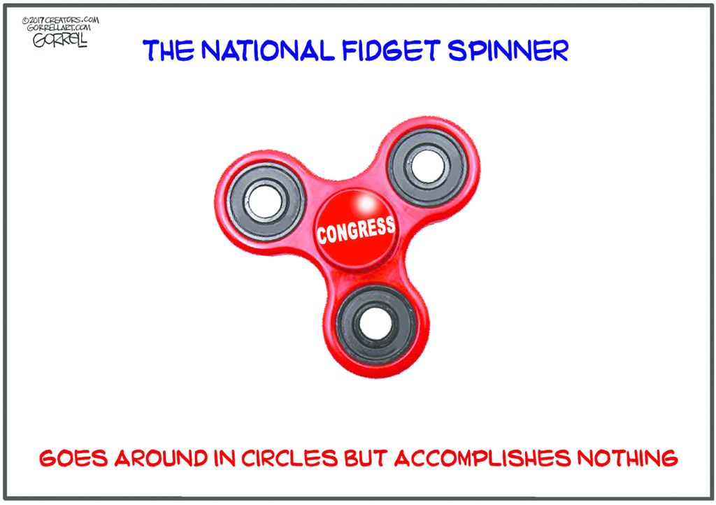Political cartoon U.S. Congress fidget spinner gridlock | The Week