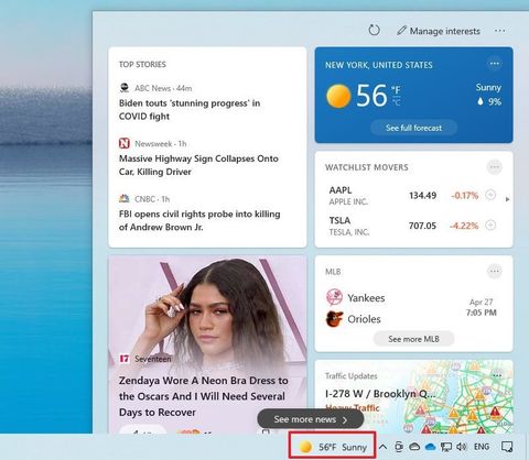 How to use the Windows 10 news and interests taskbar widget | Windows ...