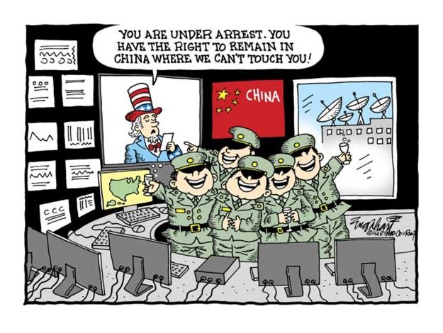 Political cartoon chinese hackers | The Week