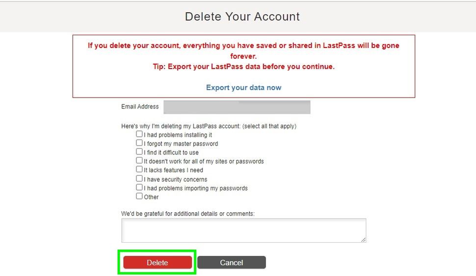 How to delete your LastPass account | Tom's Guide