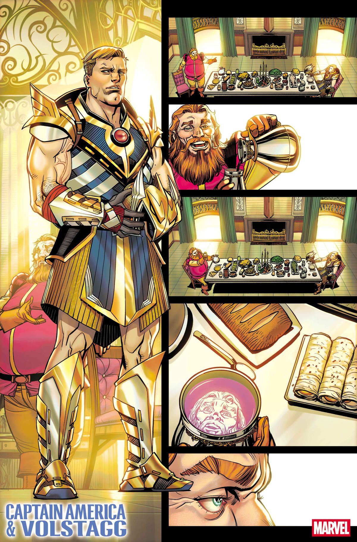 Steve Rogers gets his own Asgardian armor in this preview of his team ...