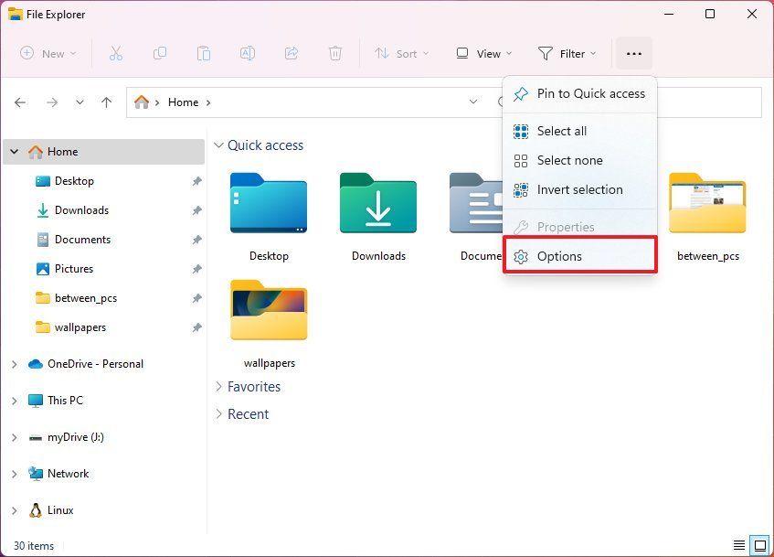 How to change the default start page for File Explorer on Windows 11 ...