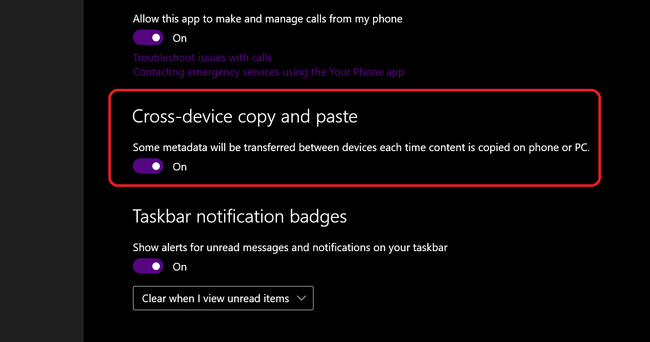 Your Phone will support cross-device copy and paste with select phones ...