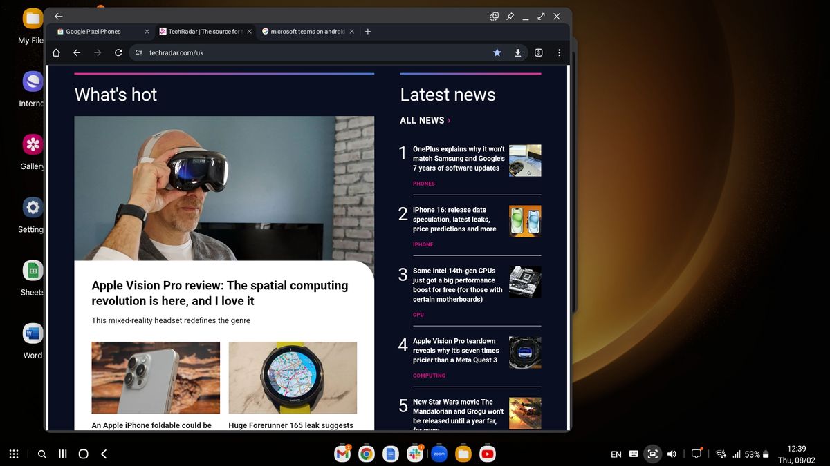 I tried to replace my work computer with Samsung DeX, but it needs to ...