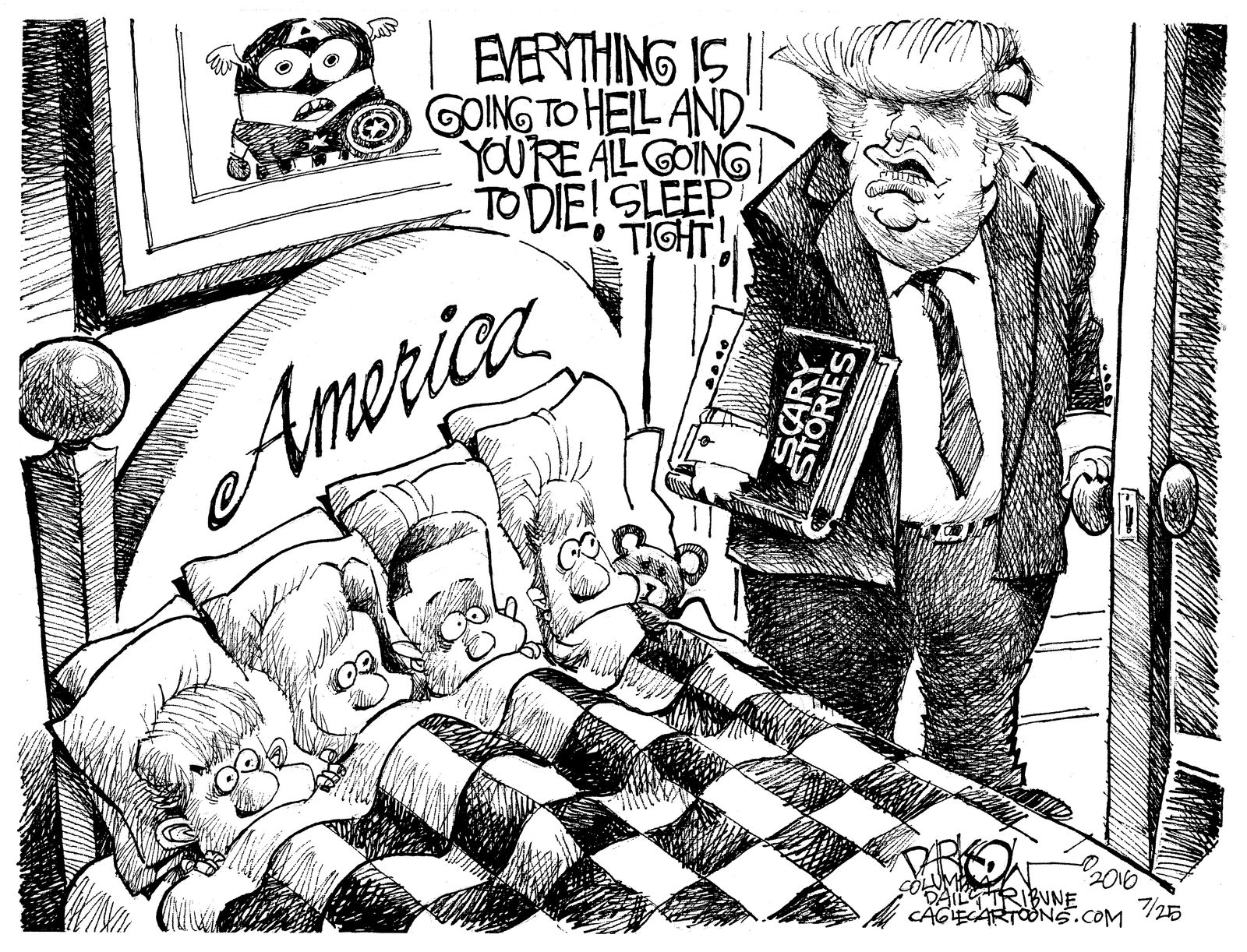 Political cartoon U.S Trump bedtime story | The Week