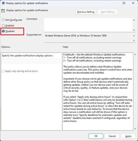 How to disable update notifications on Windows 11 2022 Update | Windows ...