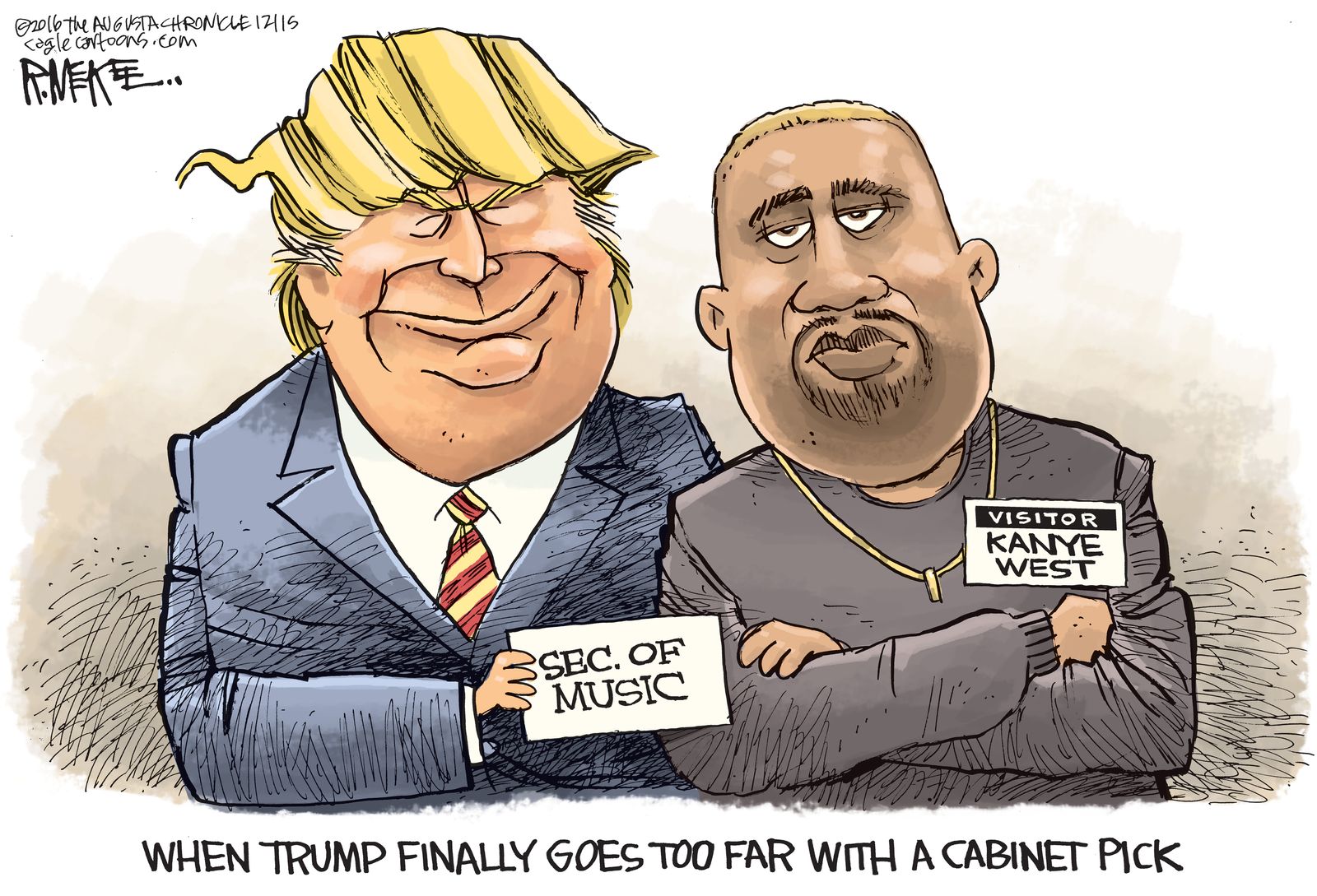 Political cartoon U.S. Donald Trump cabinet picks Kanye West | The Week