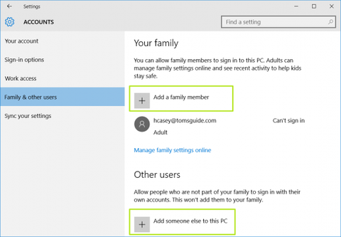 How to Add a Child or Adult User in Windows 10 | Laptop Mag