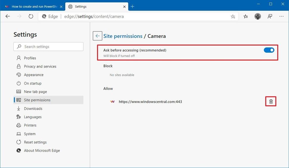 How to manage site permissions on the new Microsoft Edge | Windows Central
