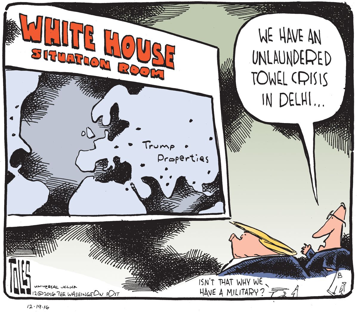 Political cartoon U.S. Trump conflict of interest | The Week